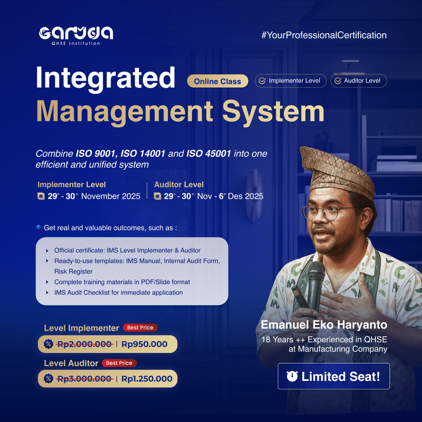 Garuda Systrain - Dashboard